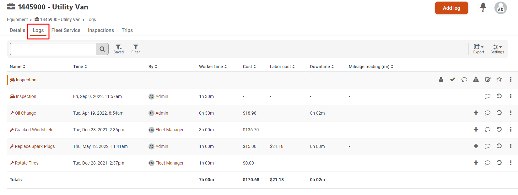 What Are Equipment Logs? – Help Center - Facilities Management eXpress