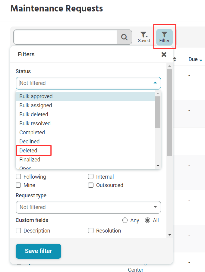 How to View and Reinstate Deleted Records – Help Center - Facilities Management eXpress