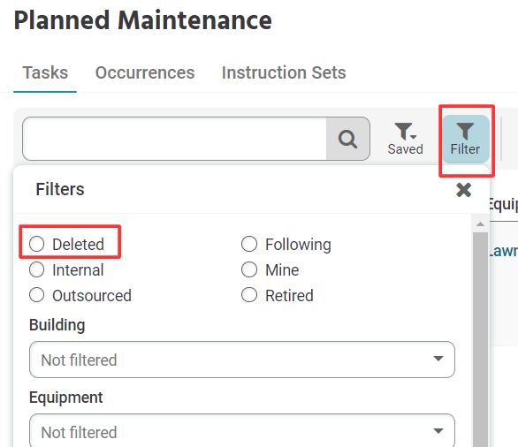 How to View and Reinstate Deleted Records – Help Center - Facilities Management eXpress