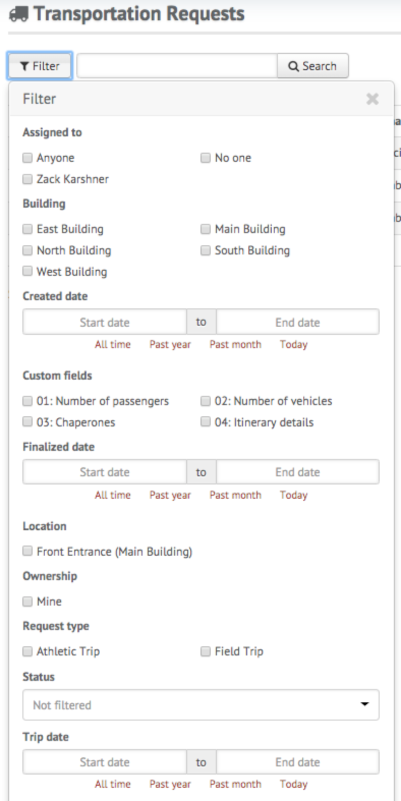 How to filter your calendar/grid view – Help Center - Facilities ...