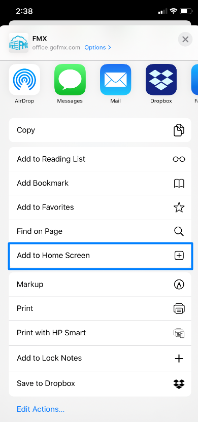 How to add an FMX Icon to Your Smartphone's Home Screen – Help Center ...