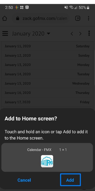 How to add an FMX Icon to Your Smartphone's Home Screen – Help Center - Facilities Management ...