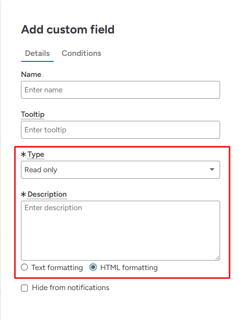 Read-Only HTML Formatting – Help Center - Facilities Management eXpress