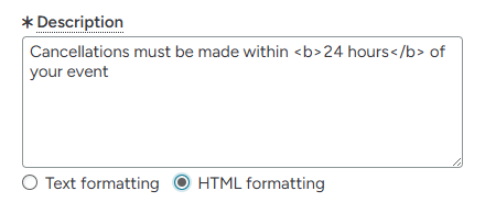 Read-Only HTML Formatting – Help Center - Facilities Management eXpress